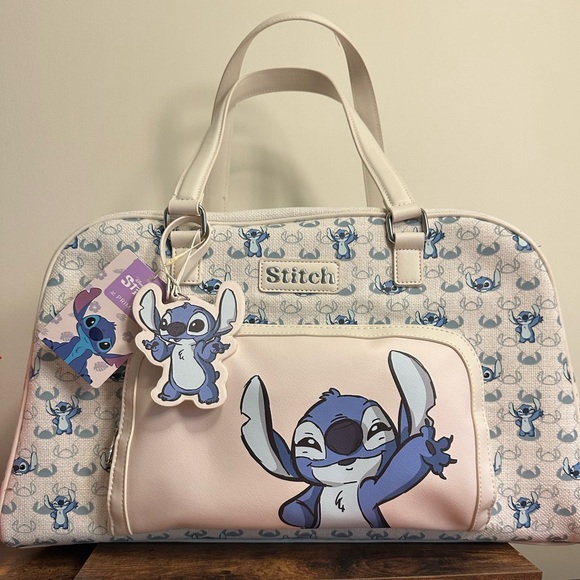 Primark | Bags | Primark Blue And Cream Travel Bag With Stitch Design ...